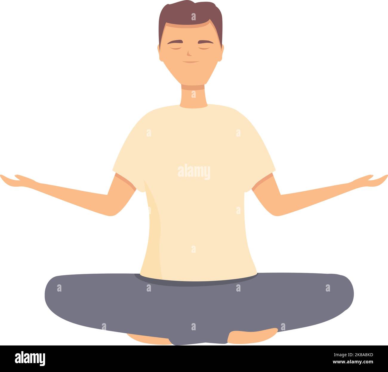 Meditation icon cartoon vector. Noise recession. Meditate skills Stock ...