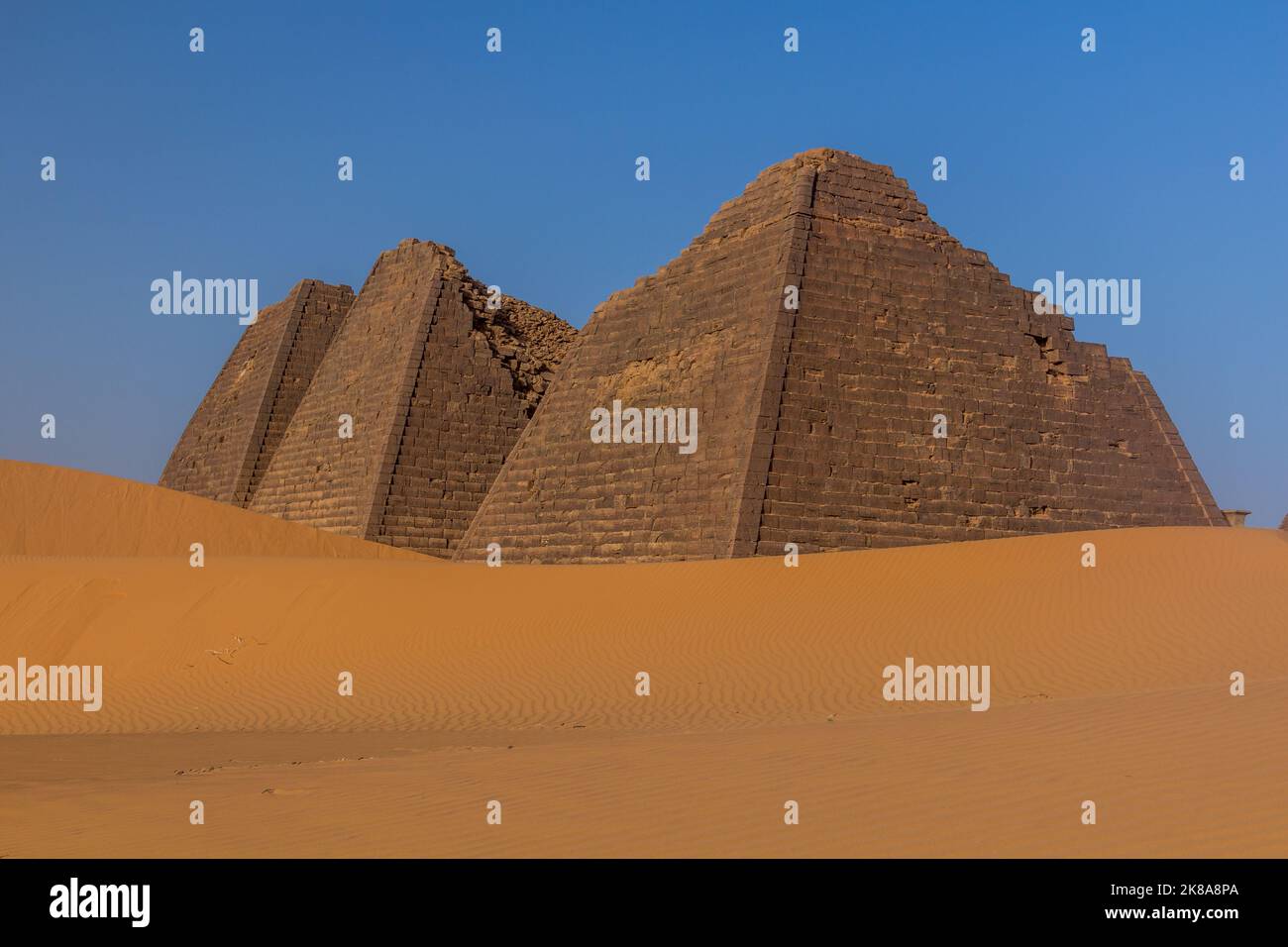 Meroe pyramids located in Sahara desert, Sudan Stock Photo - Alamy
