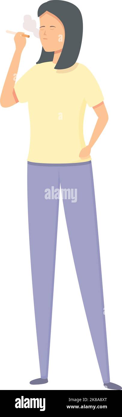 Smoking stress reduction icon cartoon vector. Blood medicine. Meditate ...