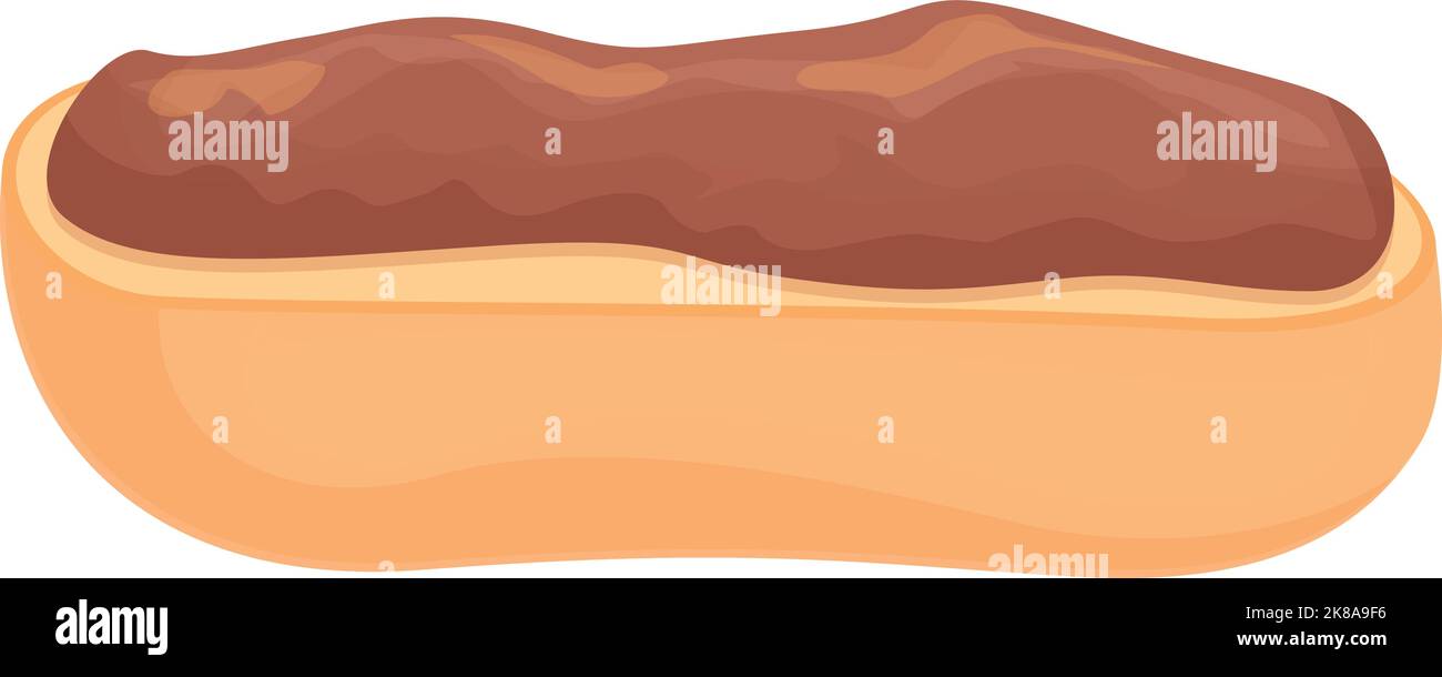 Chocolate eclair icon cartoon vector. Dutch food. Holland cuisine Stock ...