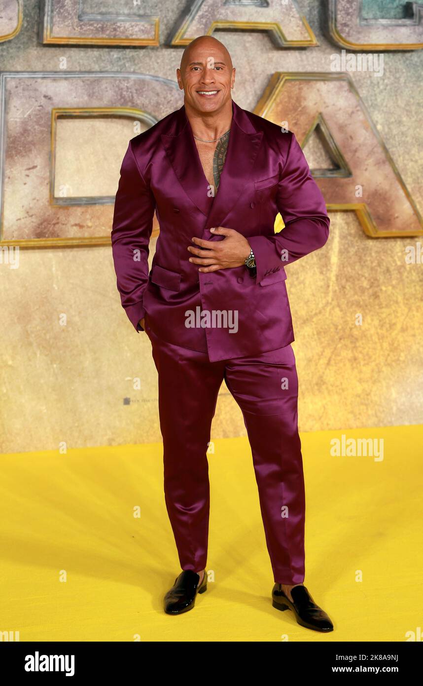 Dwayne Johnson attends the UK Premiere of "Black Adam" at Cineworld ...