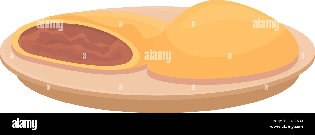 Caribbean bakery icon cartoon vector. Food plate. Dish meal Stock ...