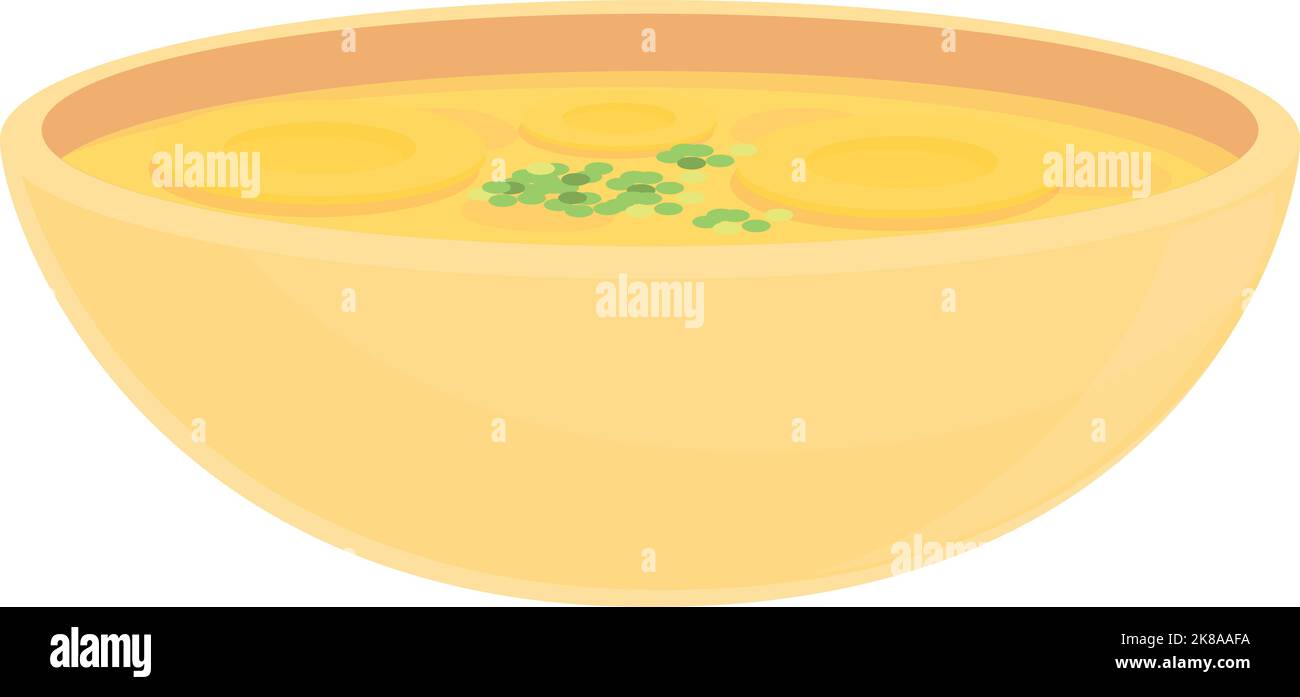 Yellow caribbean soup icon cartoon vector. Food plate. Meal dish Stock ...