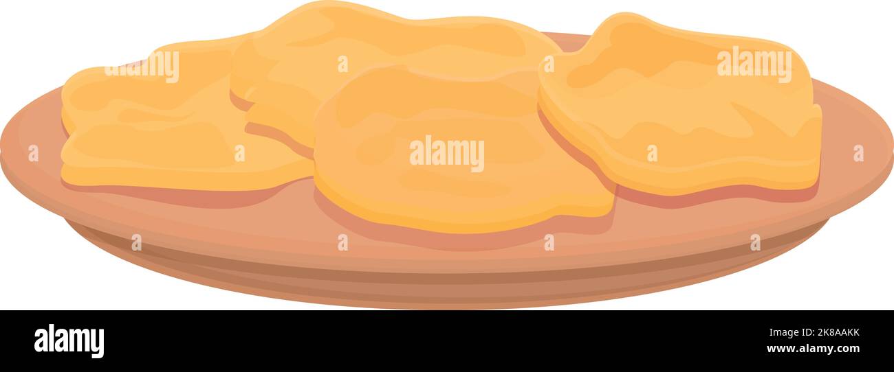 Caribbean dish icon cartoon vector. Food plate. Cuban fried Stock ...