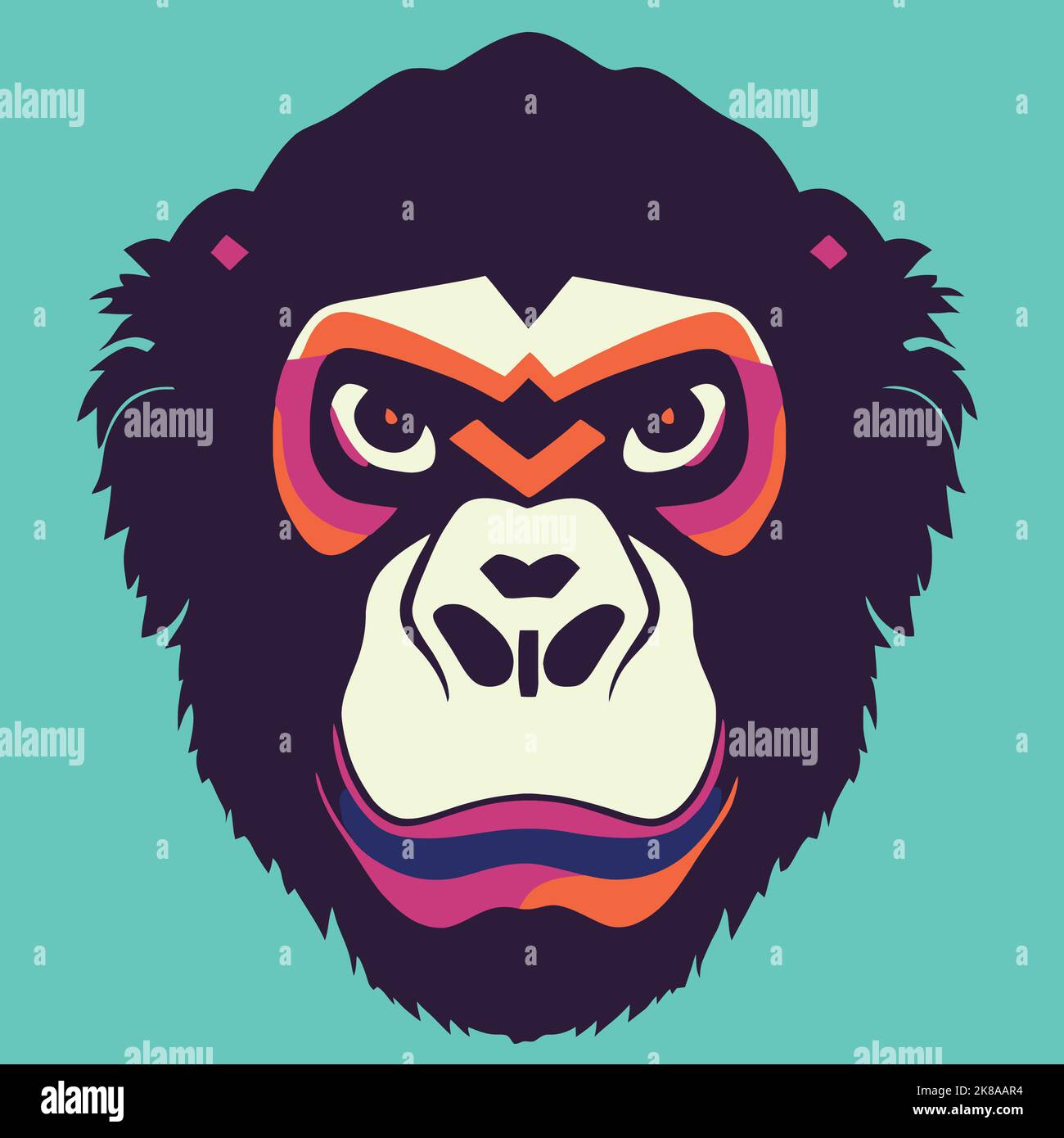 Bright face monkey Stock Vector Images - Alamy