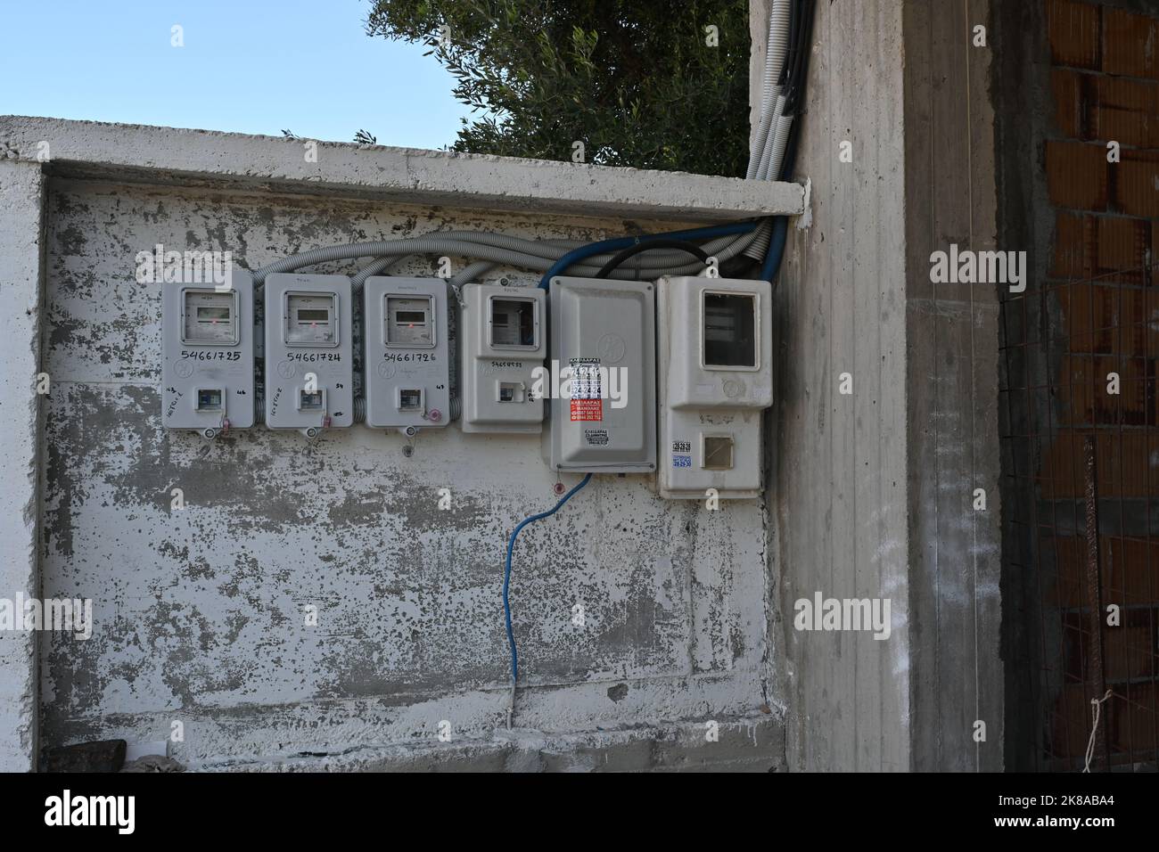 Several meters of electricity for measure house energy consumption for ...