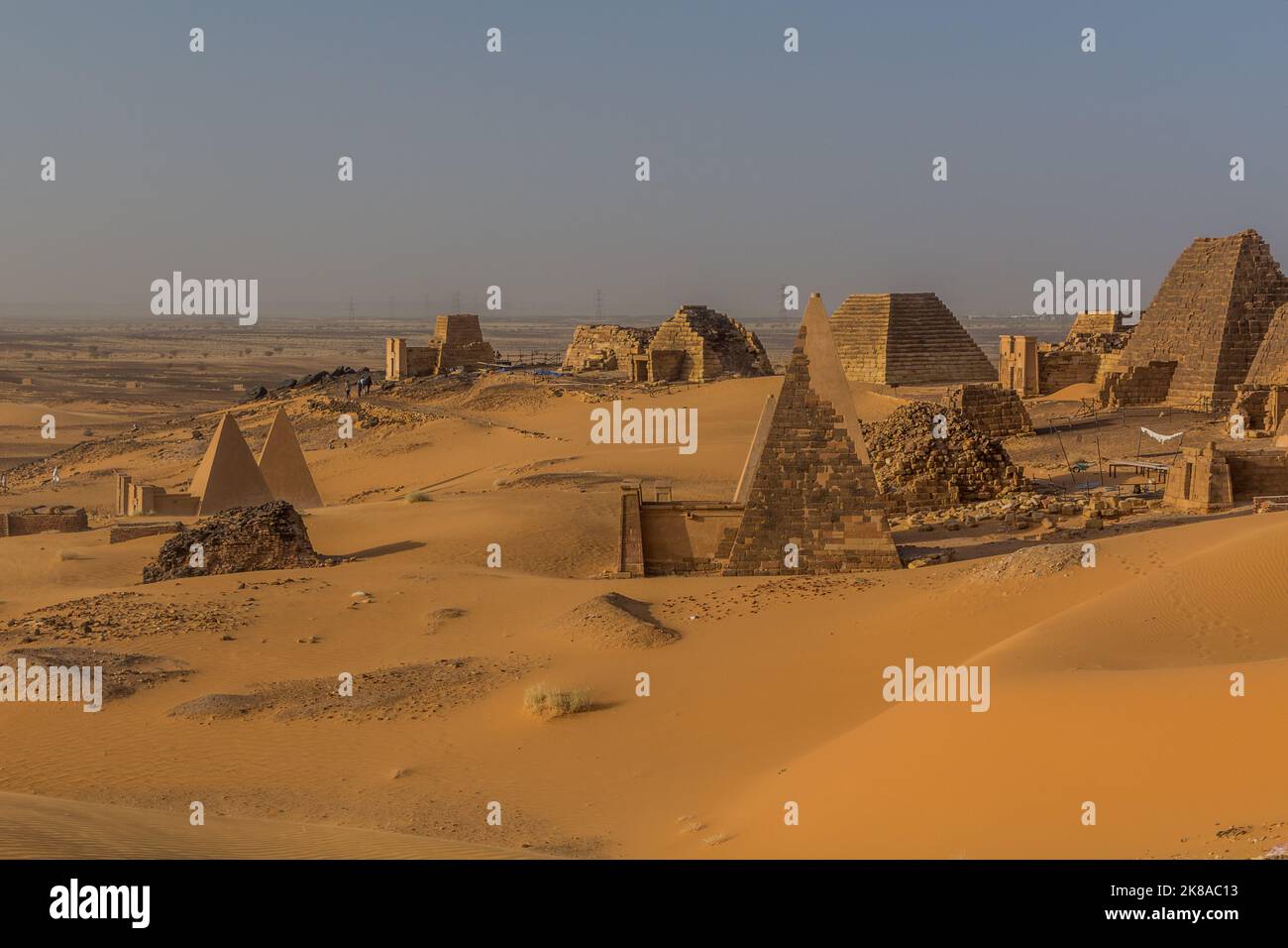 View of Meroe pyramids in Sudan Stock Photo - Alamy