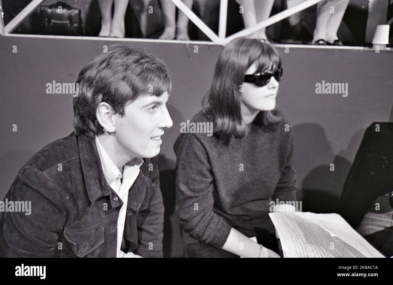 VICKY WICKHAM UK TV producer on the set of Ready, Steady, Go ! with ...