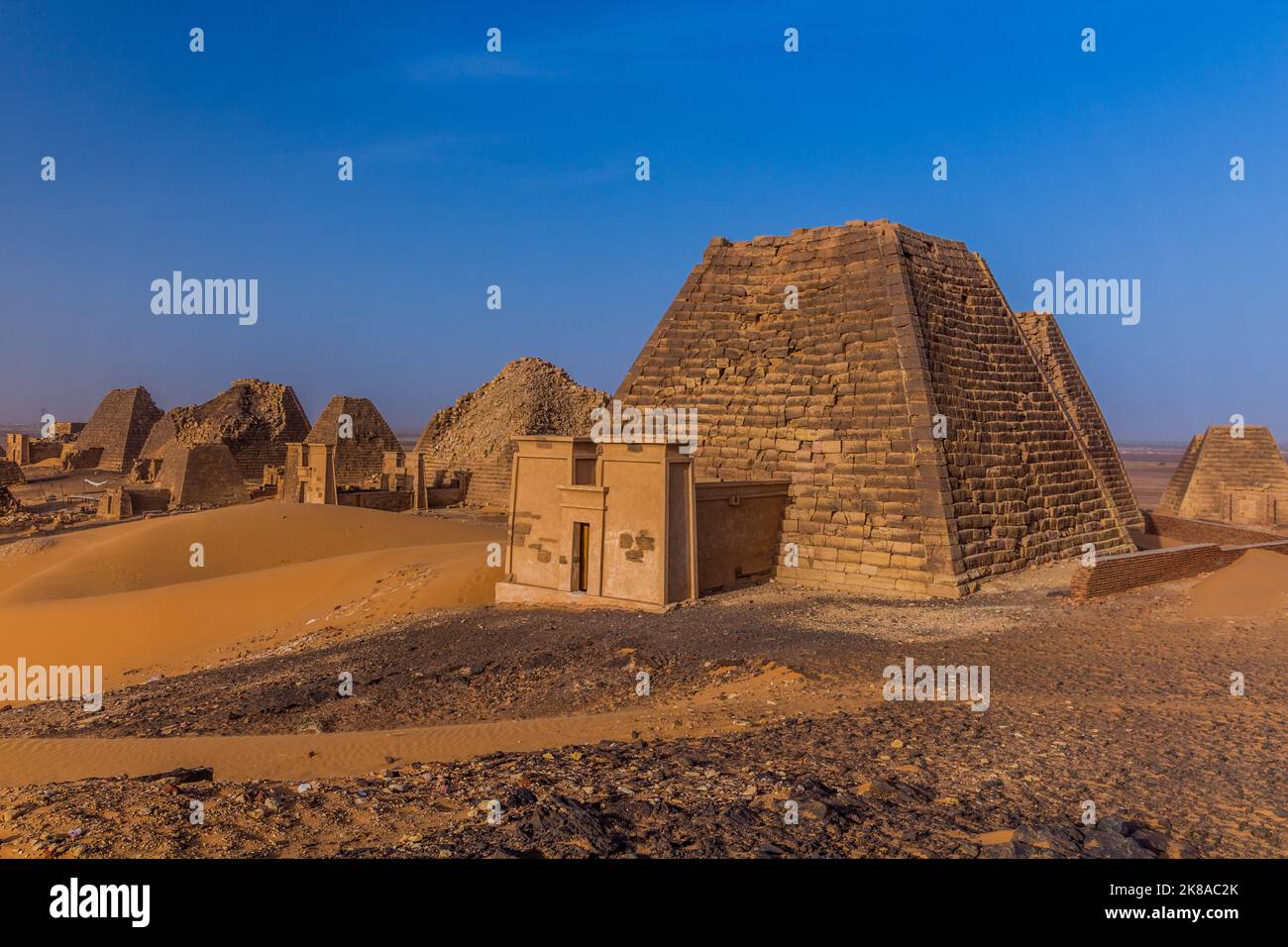 View of Meroe pyramids in Sudan Stock Photo - Alamy