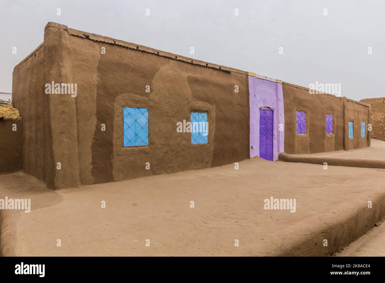 Nubian house on a sandy island in the river Nile near Abri, Sudan Stock ...