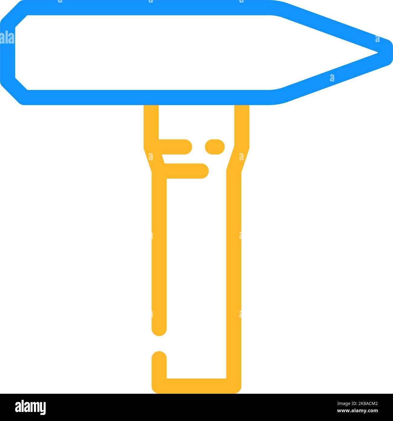 tack hammer color icon vector illustration Stock Vector Image & Art - Alamy