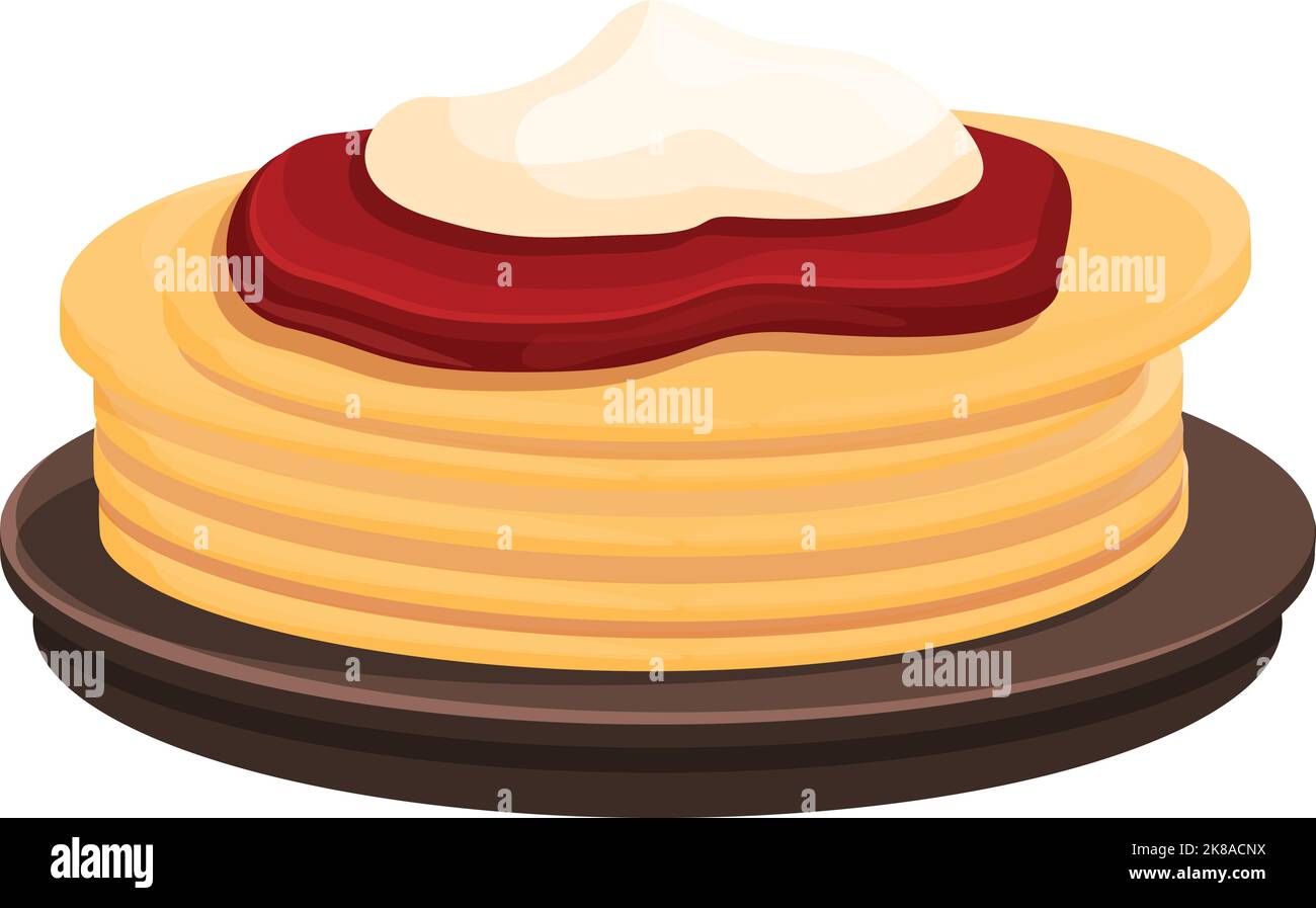 Australian pancake icon cartoon vector. Food dinner. English menu Stock ...