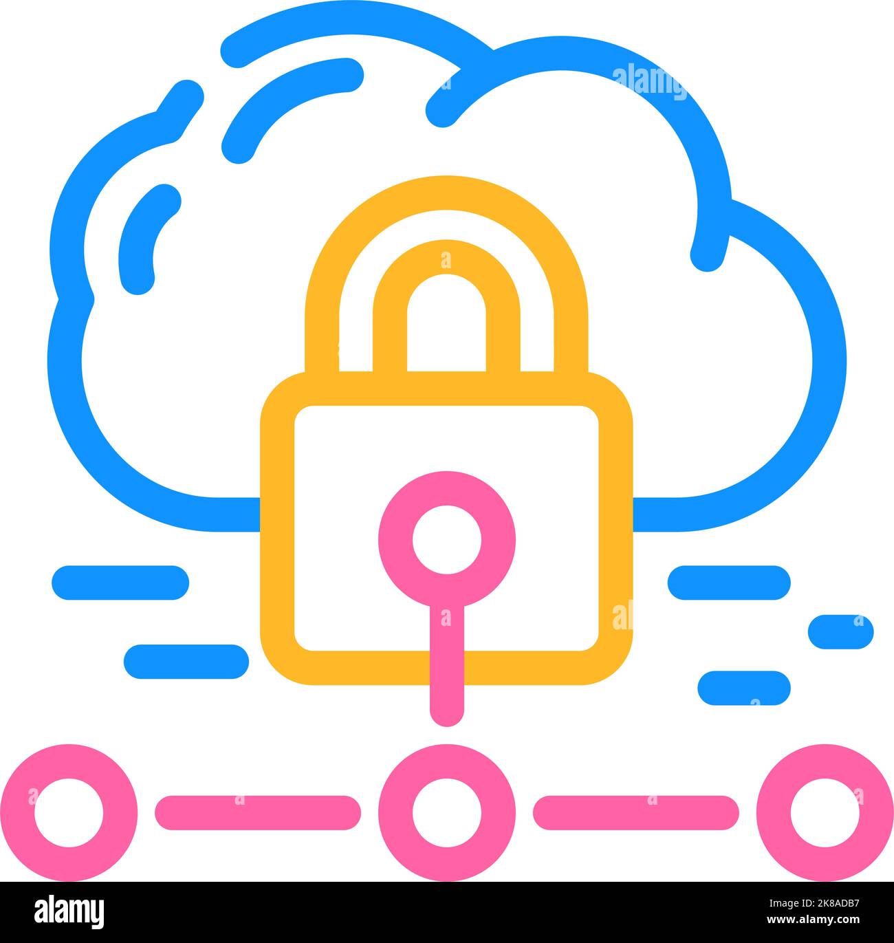 internet padlock color icon vector illustration Stock Vector Image ...