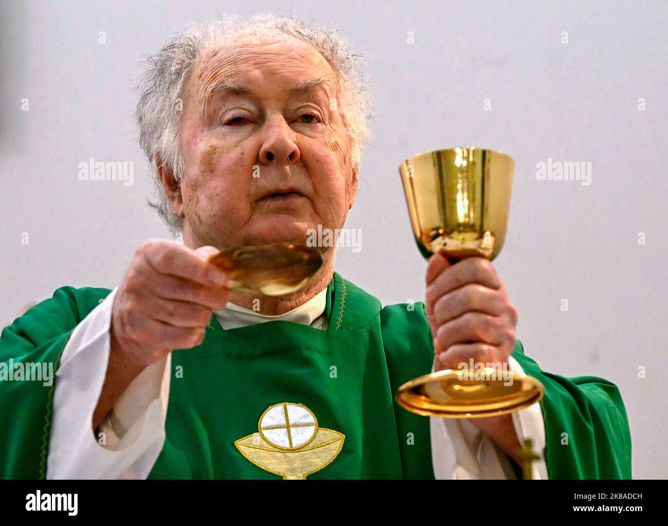 Father Joseph H. Maier, 82, of the USA is seen conducting a ceremonial ...