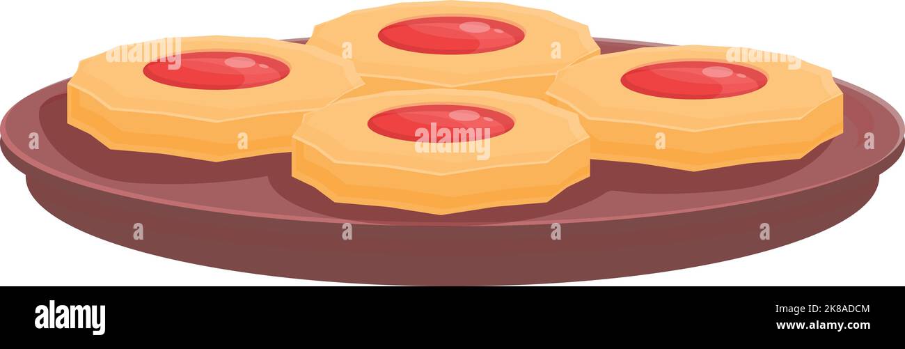 Sweet cookie icon cartoon vector. Cake cuisine. Austrian food Stock ...