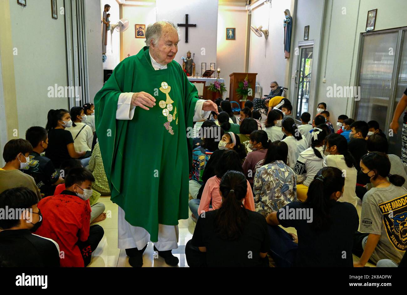 Father Joseph H. Maier, 82, of the USA is seen conducting a ceremonial ...