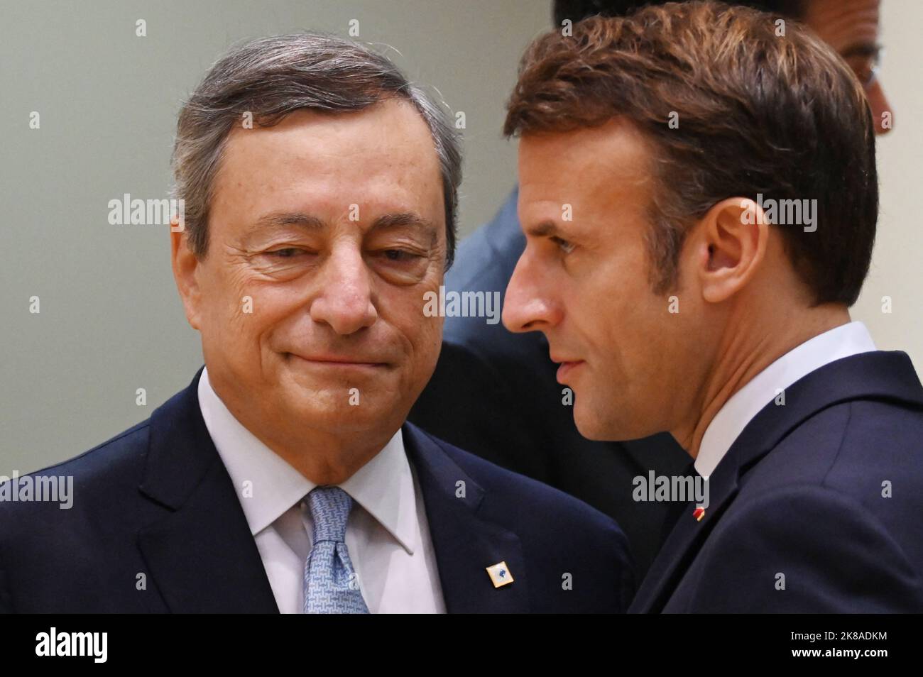 Italy Prime Minister and President Emmanuel Macron on European Summit ...