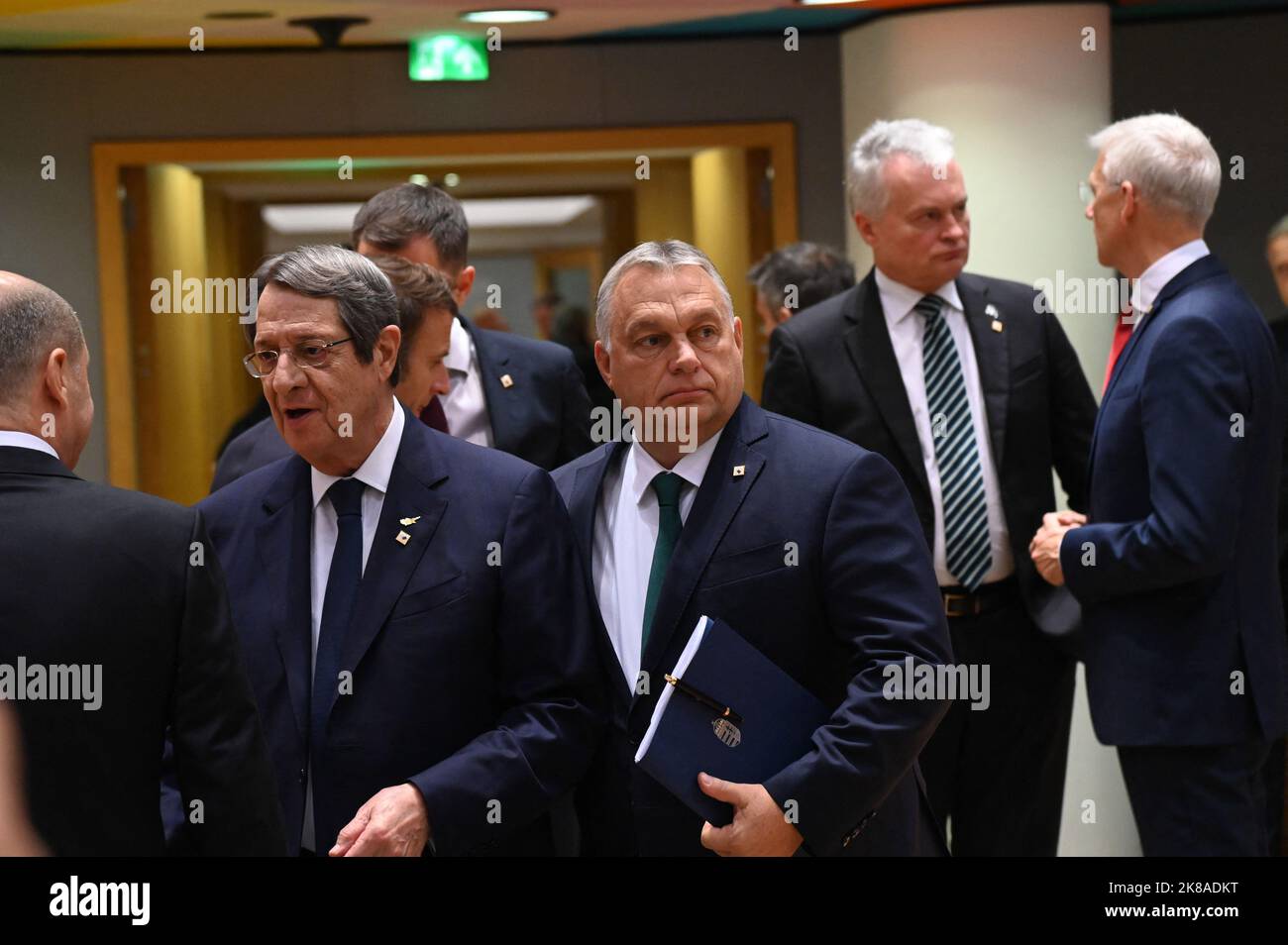 Hungarian Prime Minister Viktor Orban attending European Summit, in Brussel's, Belgium on 21 ...