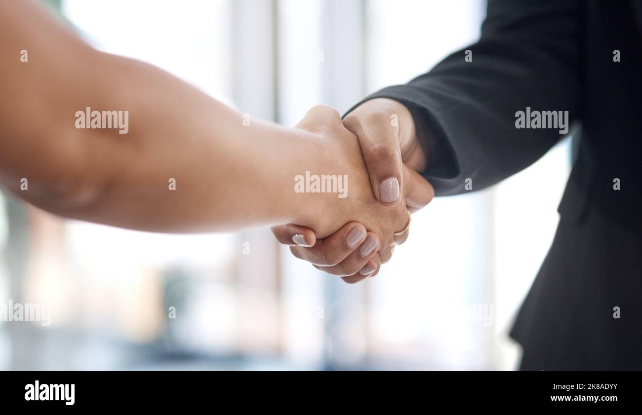 Networking is about sharing, not taking. Closeup shot of two ...