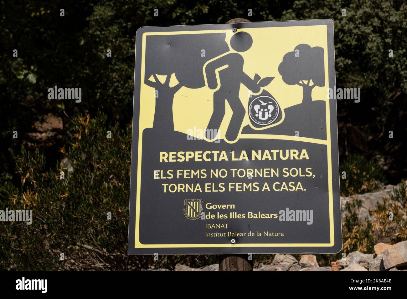 poster of respect for nature, recreational area of Sa Font Des Polls ...