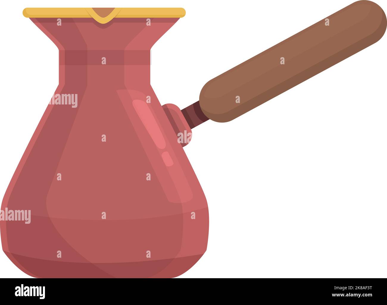 Hand turkish coffee pot icon cartoon vector. Cezve cup. Arabic bean ...