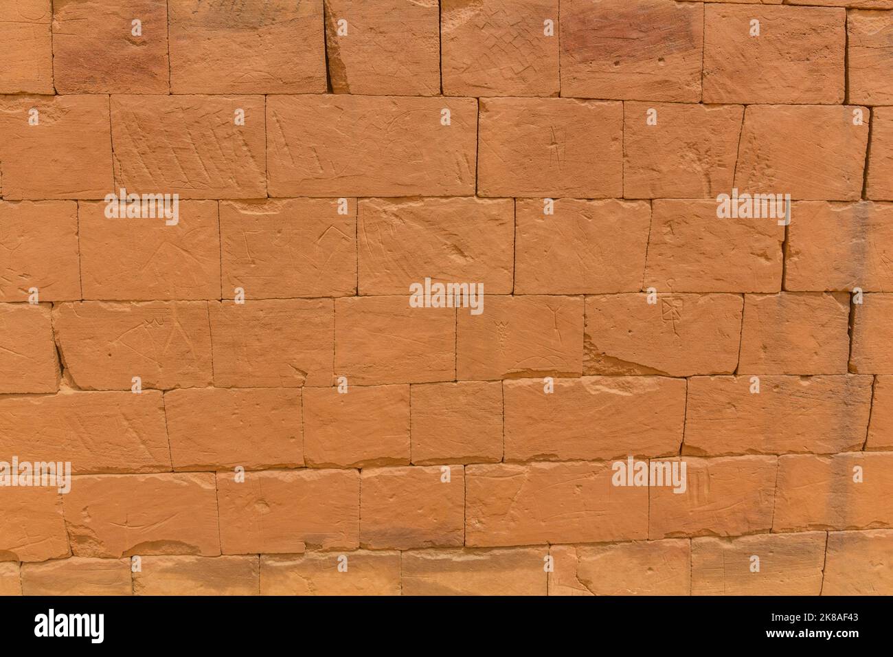 Ancient carvings in the walls of the Great Enclosure of Musawwarat es ...