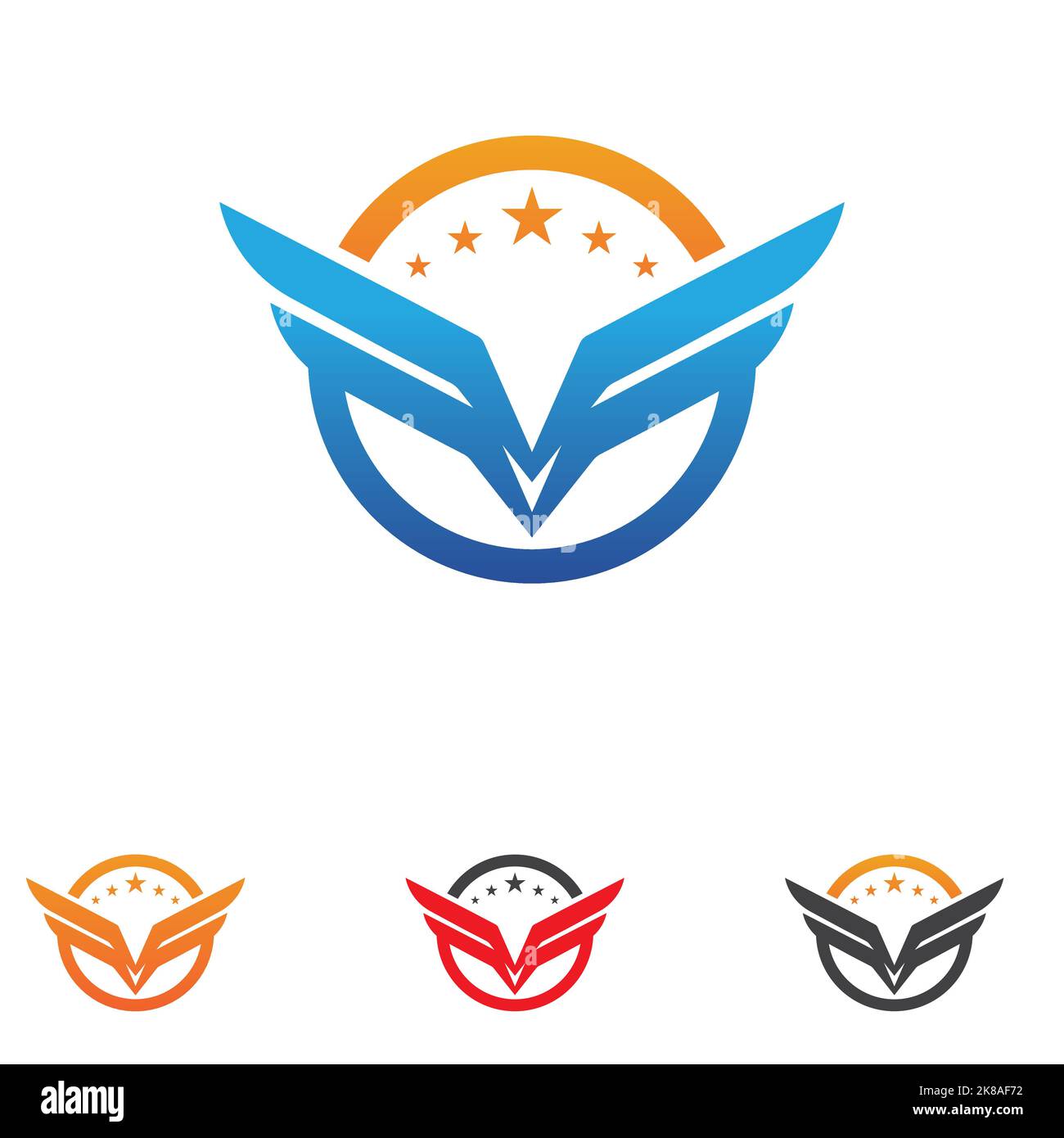 falcon wing bird logo and symbol vector Stock Vector Image & Art - Alamy