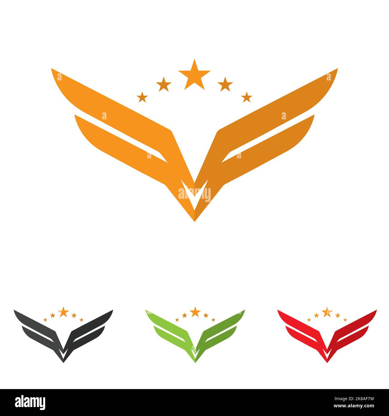 falcon wing bird logo and symbol vector Stock Vector Image & Art - Alamy