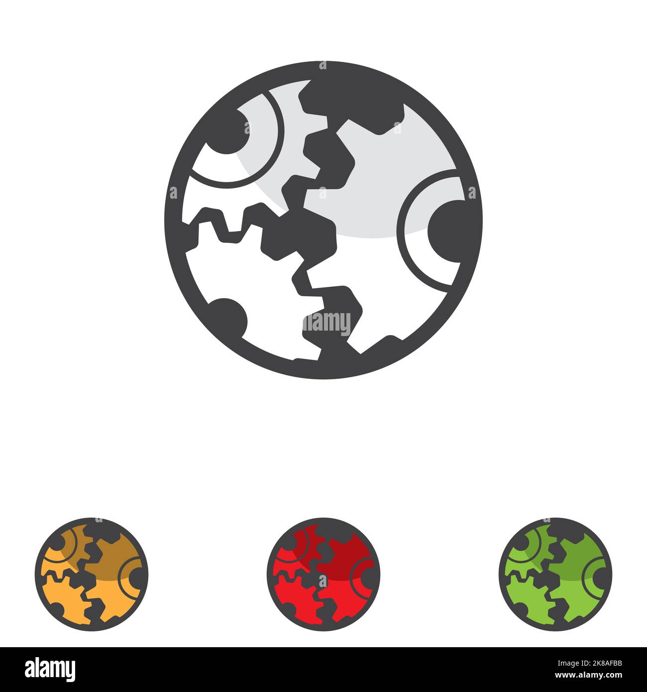 Gear icon vector set. clockwork illustration sign collection. Mechanics ...