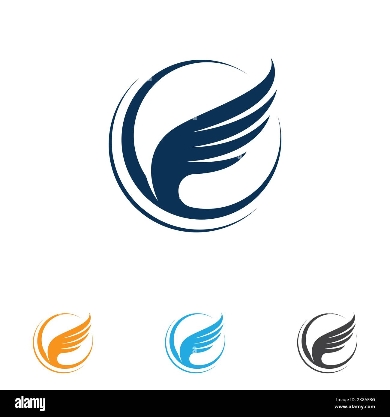 falcon wing bird logo and symbol vector Stock Vector Image & Art - Alamy