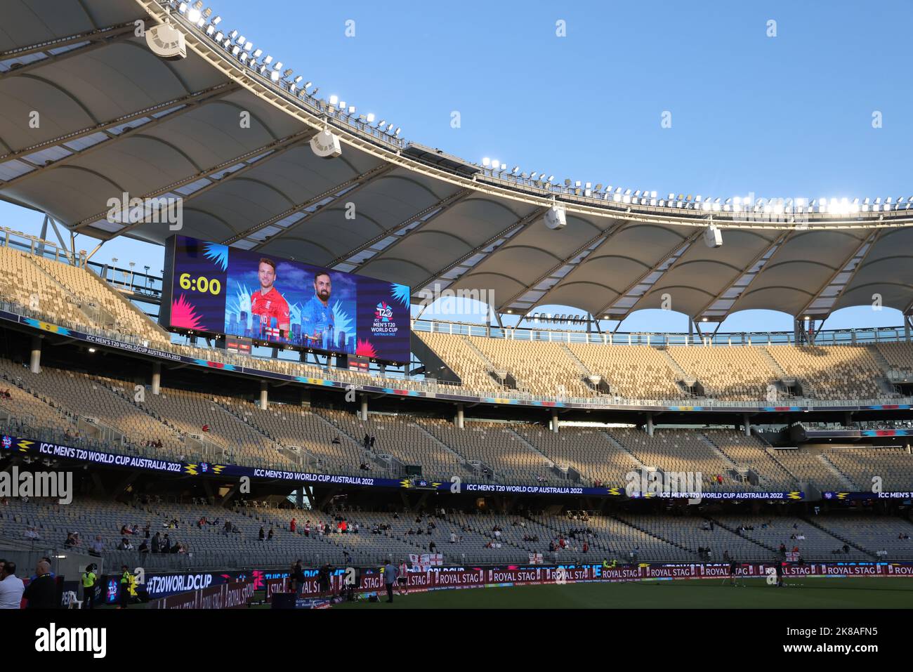 A general view of the Optus Stadium before the ICC Men's T20 World Cup ...