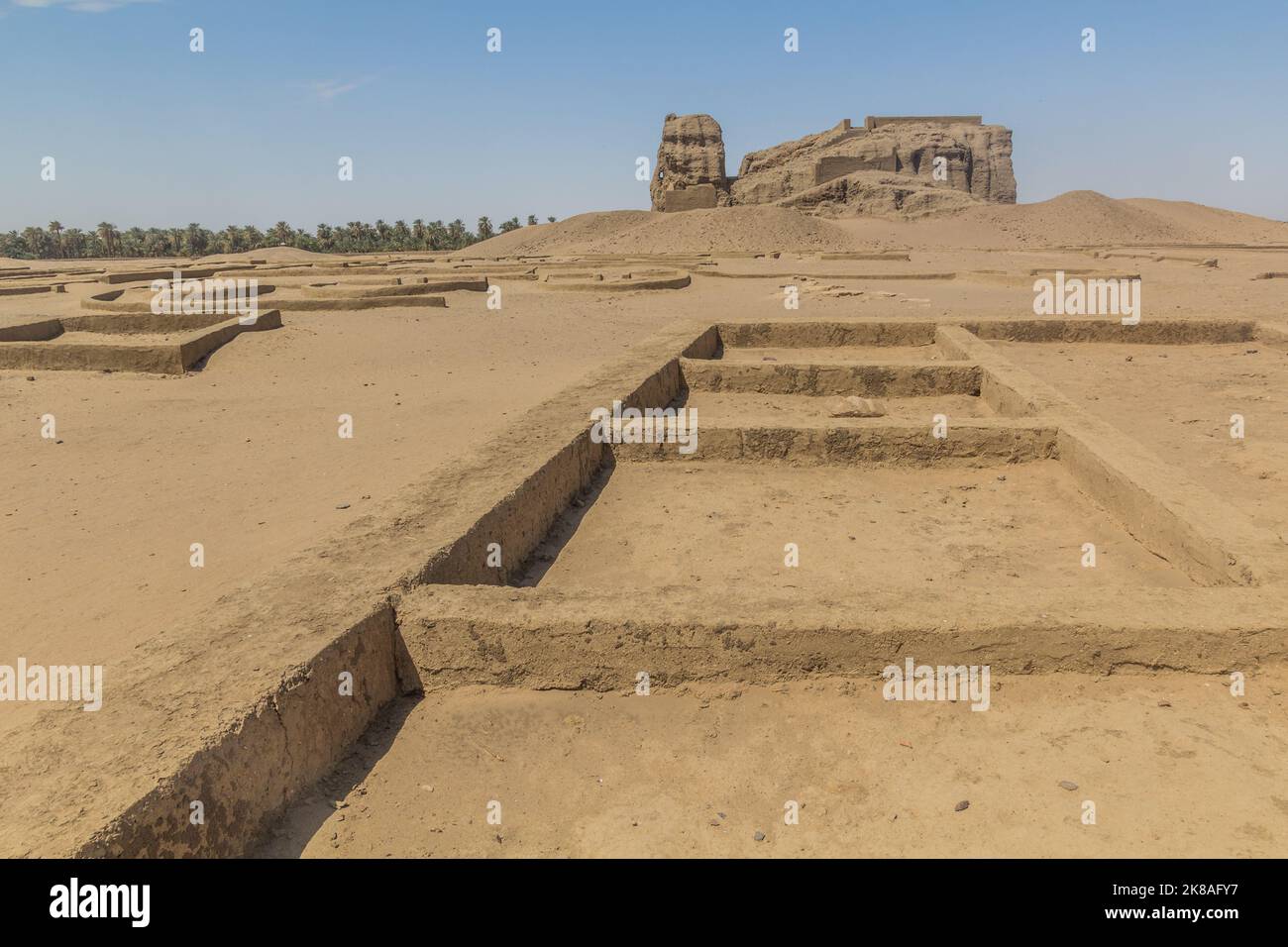 Western Deffufa, adobe temple ruins, and the ancient city Kerma, Sudan ...