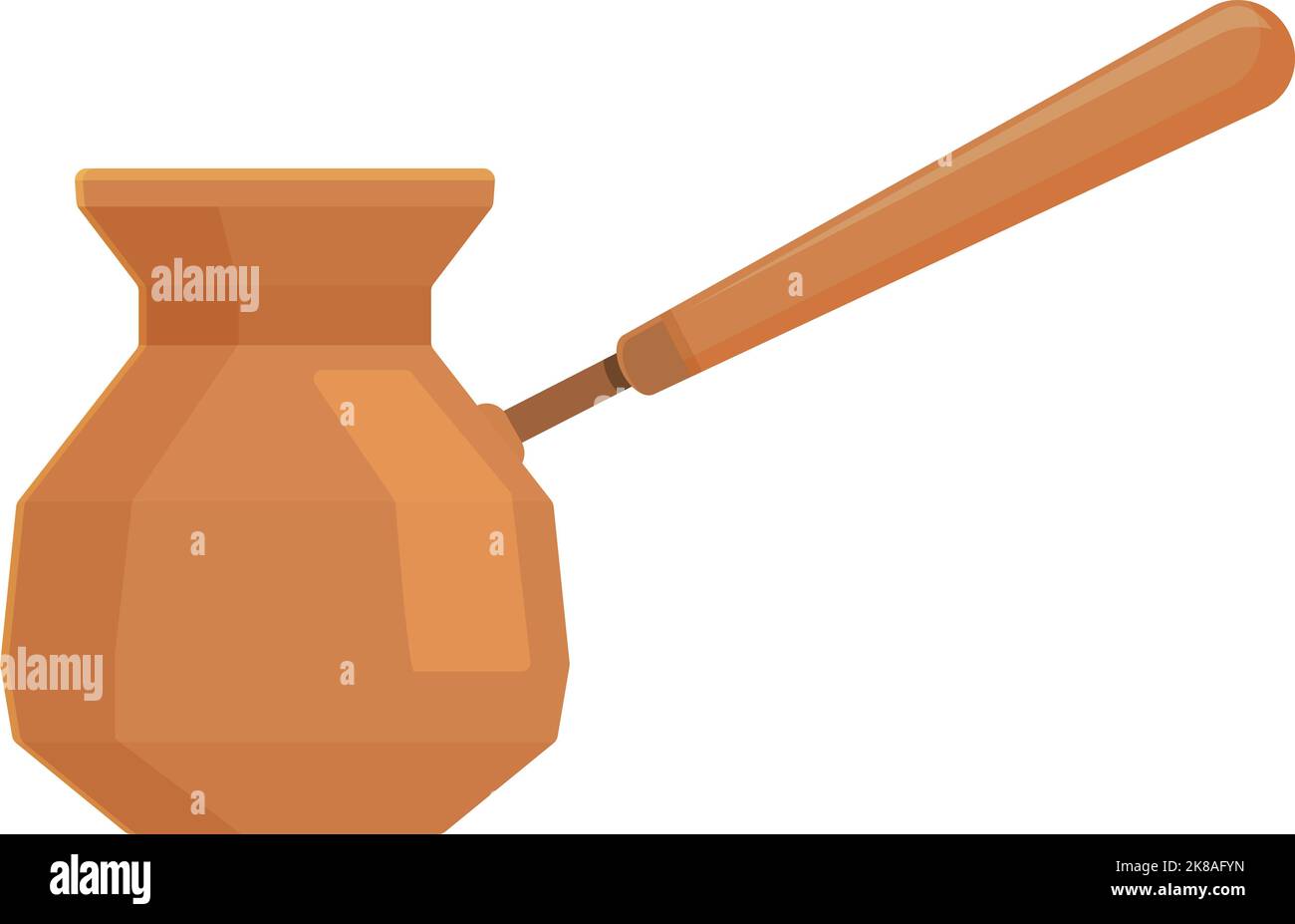 Turkish coffee pot icon cartoon vector. Cezve cup. Cafe copper Stock ...