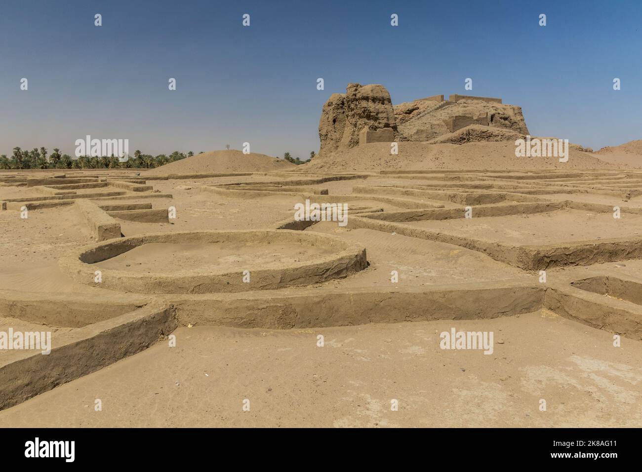 Western Deffufa, adobe temple ruins in the ancient city Kerma, Sudan ...