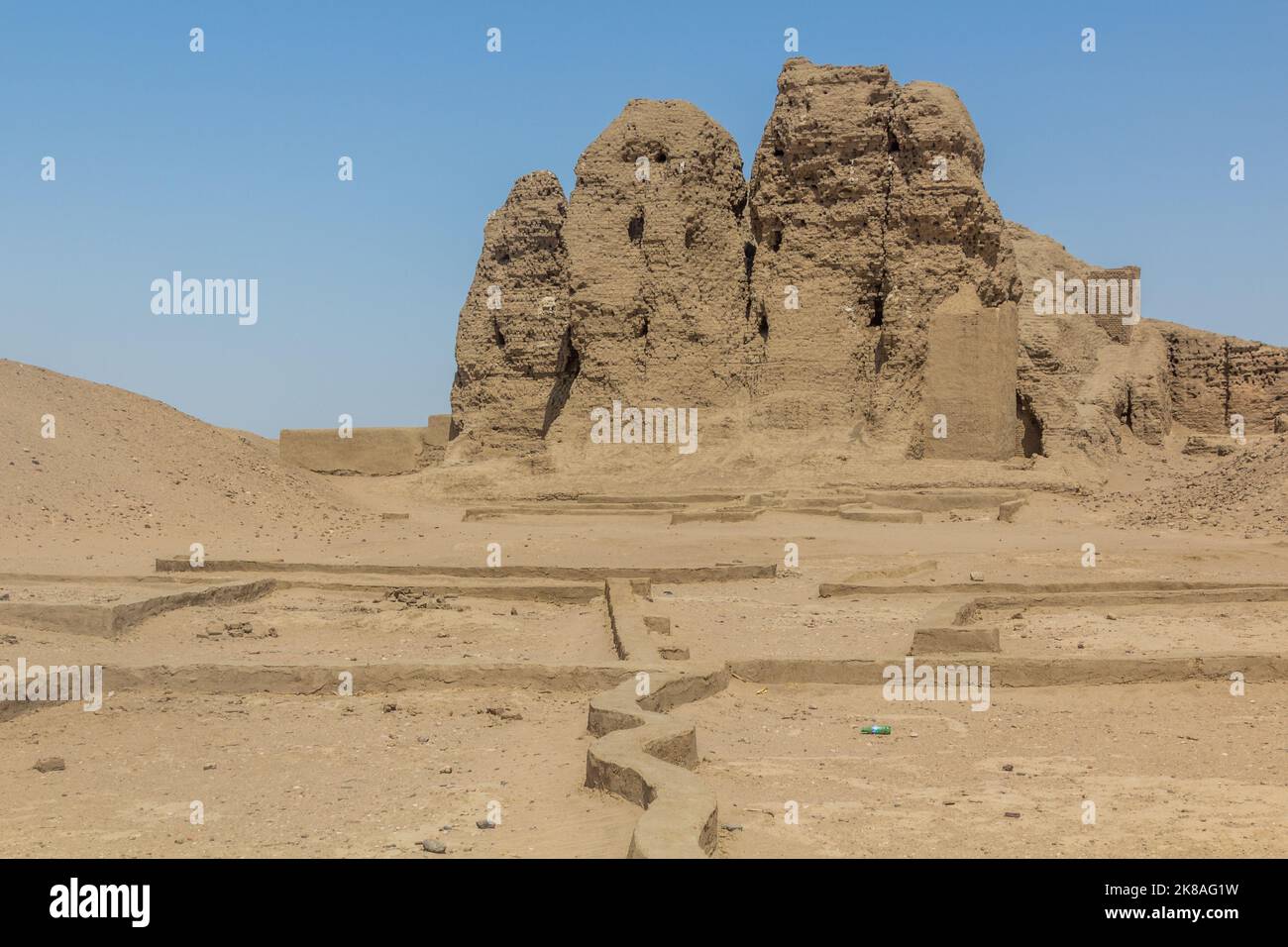Western Deffufa, adobe temple ruins in the ancient city Kerma, Sudan ...