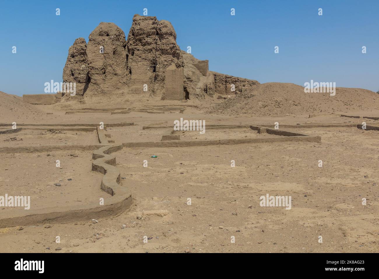 Western Deffufa, adobe temple ruins in the ancient city Kerma, Sudan ...