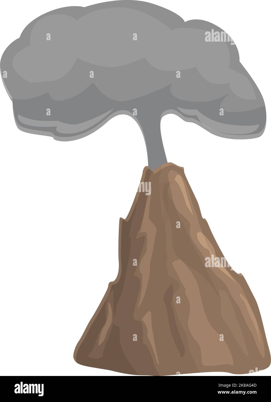 Island volcano icon cartoon vector. Volcanic eruption. Natural vulcano ...