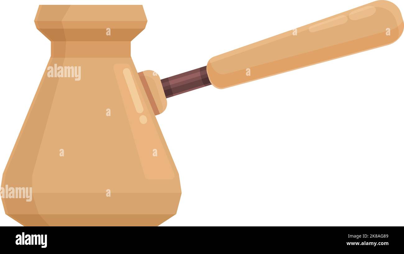 Arabica coffee pot icon cartoon vector. Arabic bean. Copper cup Stock ...