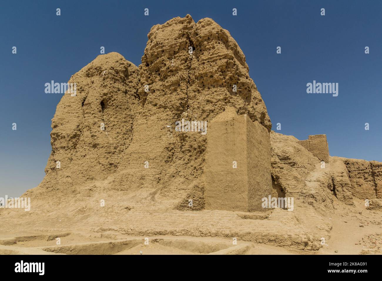 Western Deffufa, adobe temple ruins in the ancient city Kerma, Sudan ...
