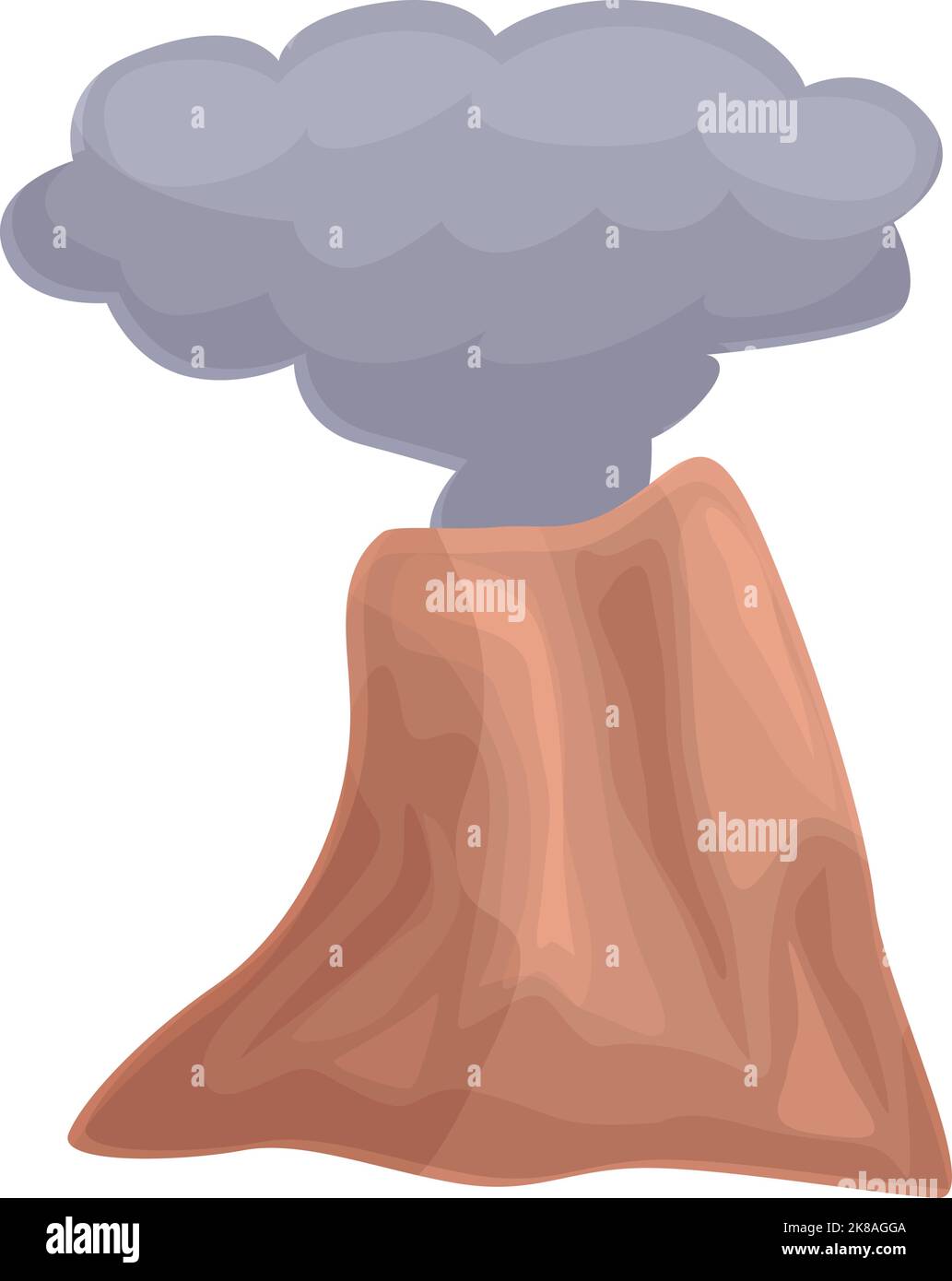 Wild volcano icon cartoon vector. Volcanic eruption. Ash disaster Stock ...