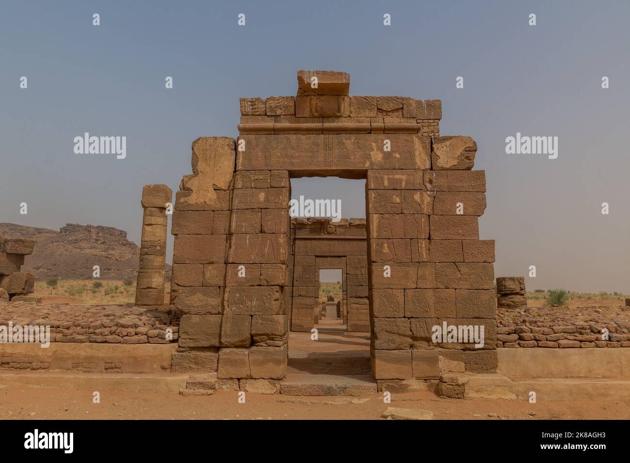 Temple of Amun ruins in Naqa, Sudan Stock Photo - Alamy