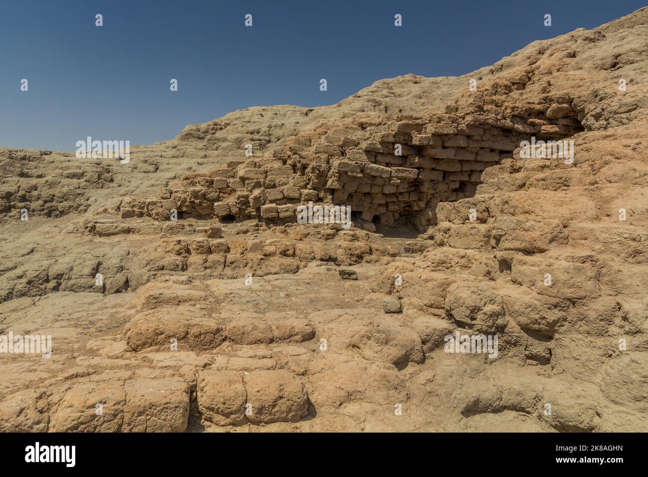 Western Deffufa, adobe temple ruins in the ancient city Kerma, Sudan ...