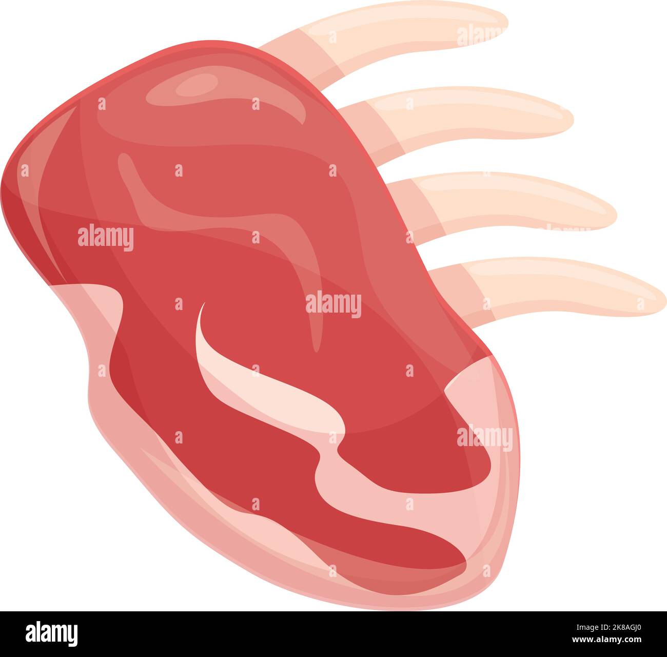 Beef raw meat icon cartoon vector. Pork food. Fresh protein Stock ...
