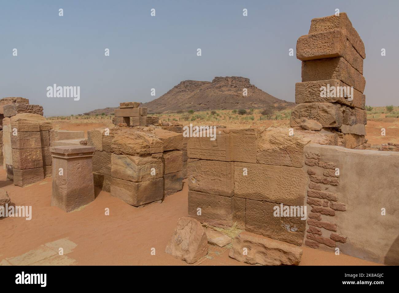 Temple of Amun ruins in Naqa, Sudan Stock Photo - Alamy