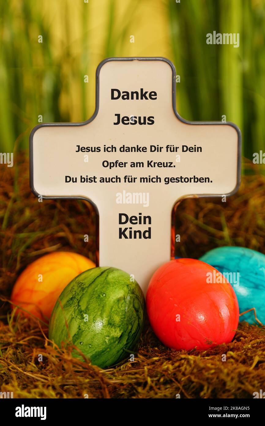 Danke Jesus für Dein Opfer am Kreuz Stock Photo - Alamy