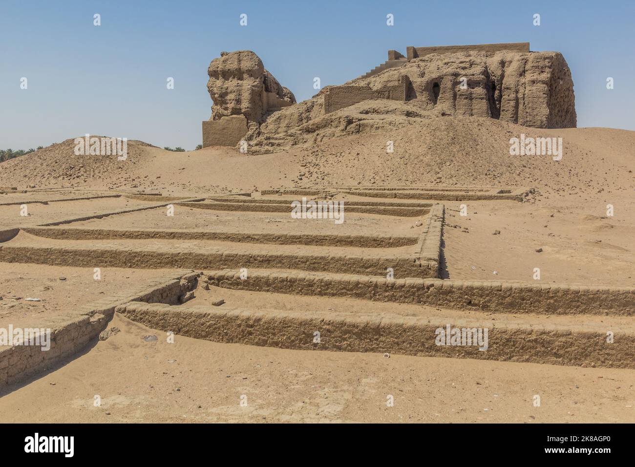 Western Deffufa, adobe temple ruins in the ancient city Kerma, Sudan ...