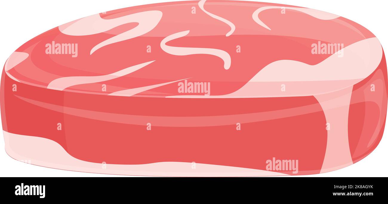 Steak meat icon cartoon vector. Cut cooking. Fat food Stock Vector ...