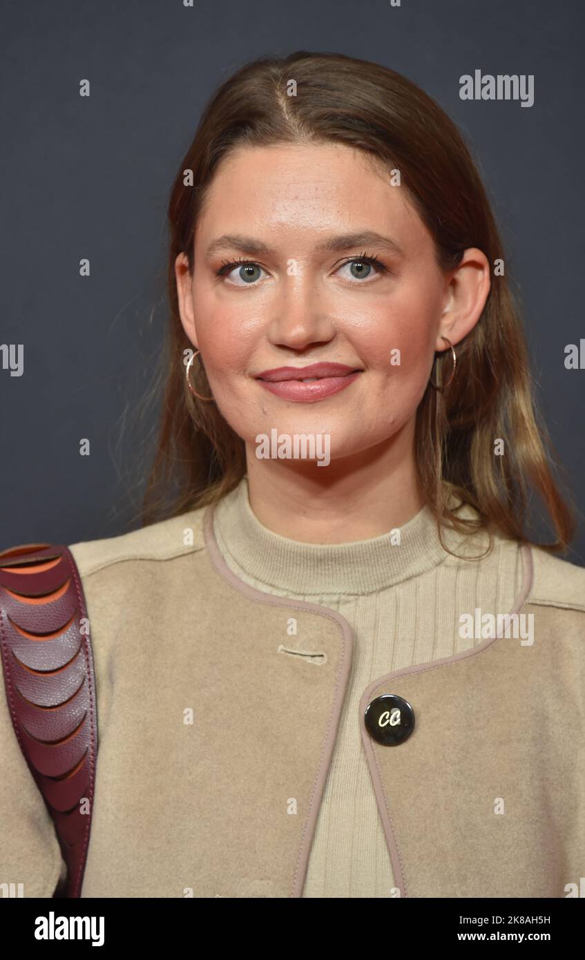 Cologne, Germany. 20th Oct, 2022. Actress Amrei Haardt arrives for the ... Cologne, Germany. 20th Oct, 2022. Actress Amrei Haardt arrives for the ...