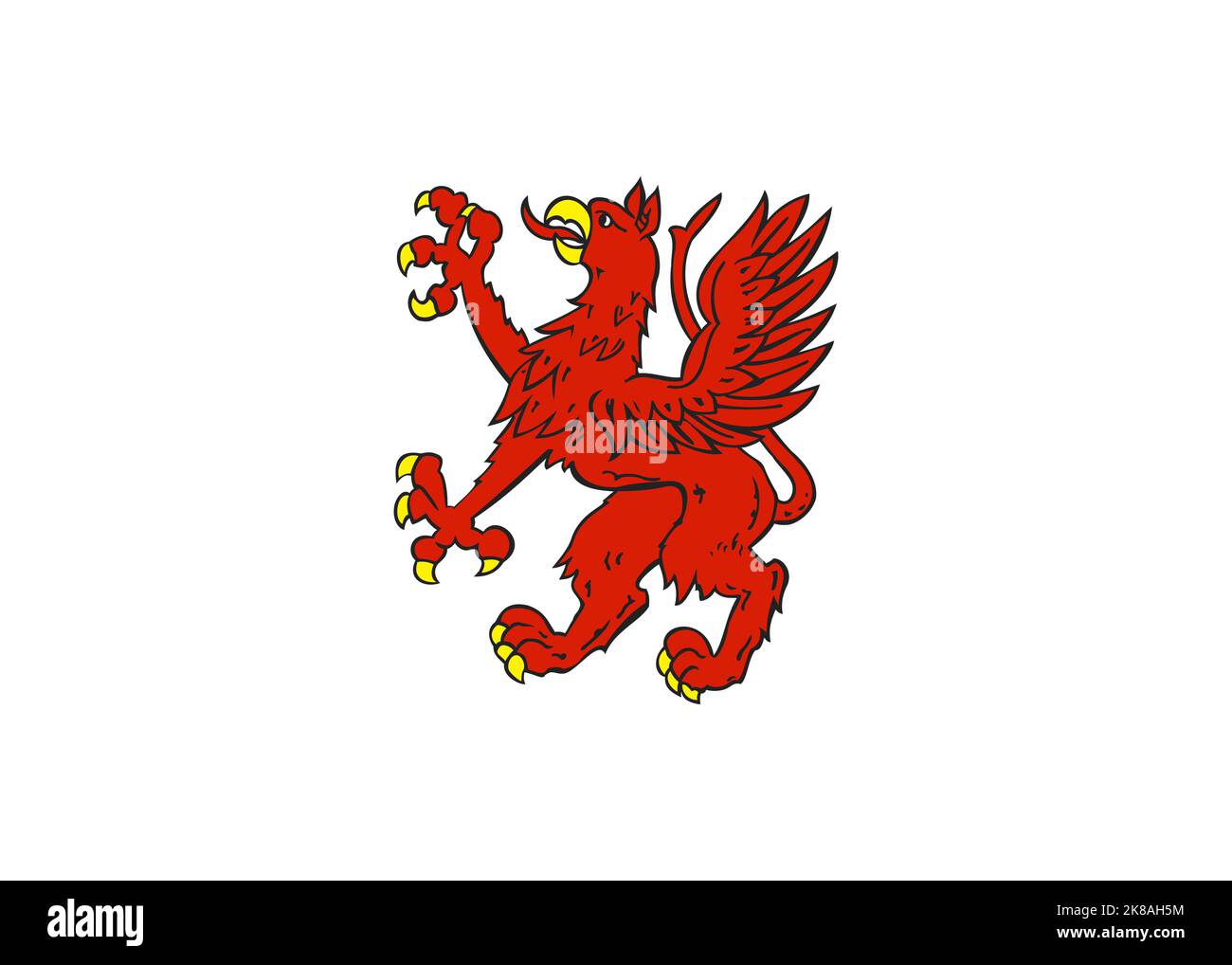 Top view of flag Tczew, Poland. Polish city. travel and patriot concept ...