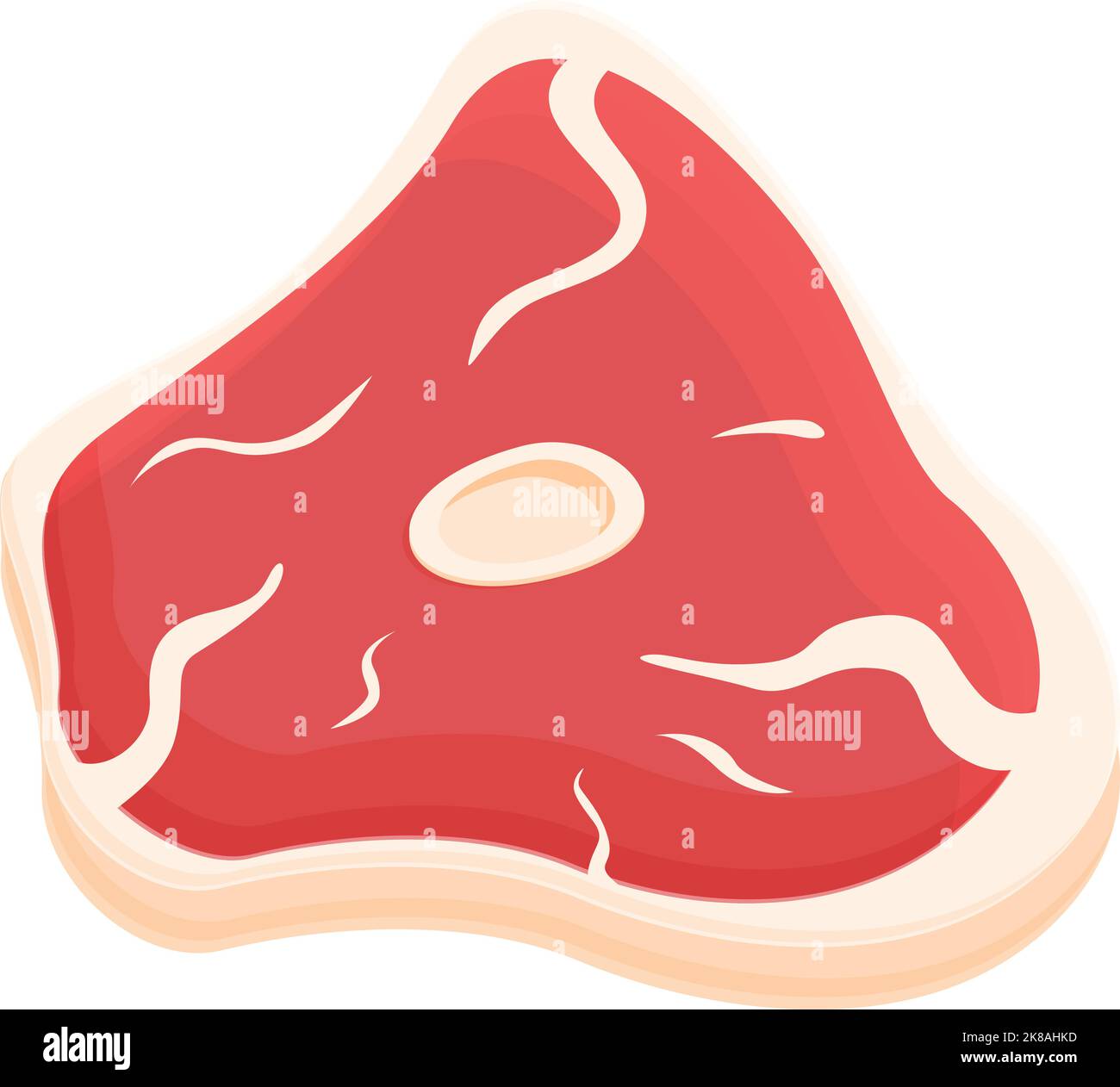 Cooking protein icon cartoon vector. Raw ham. Fresh food Stock Vector ...